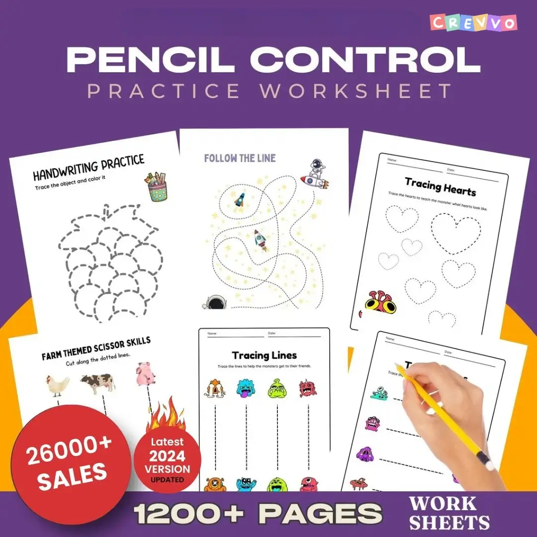 1200+ Pencil Control Tracing Worksheets - Crevvo